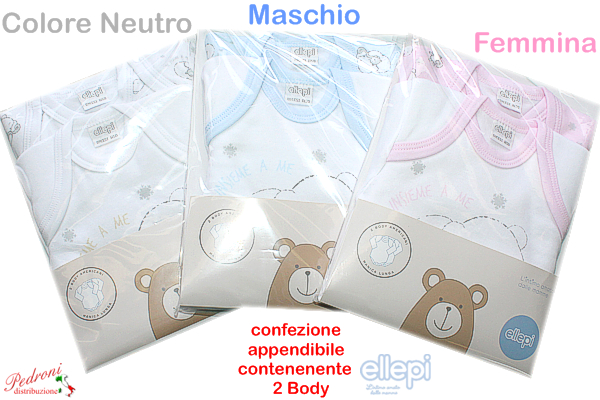 Body COTONE FELPATO neonato/a M/M AF5341/5290 ASS. TAGLIE E SCELTA
